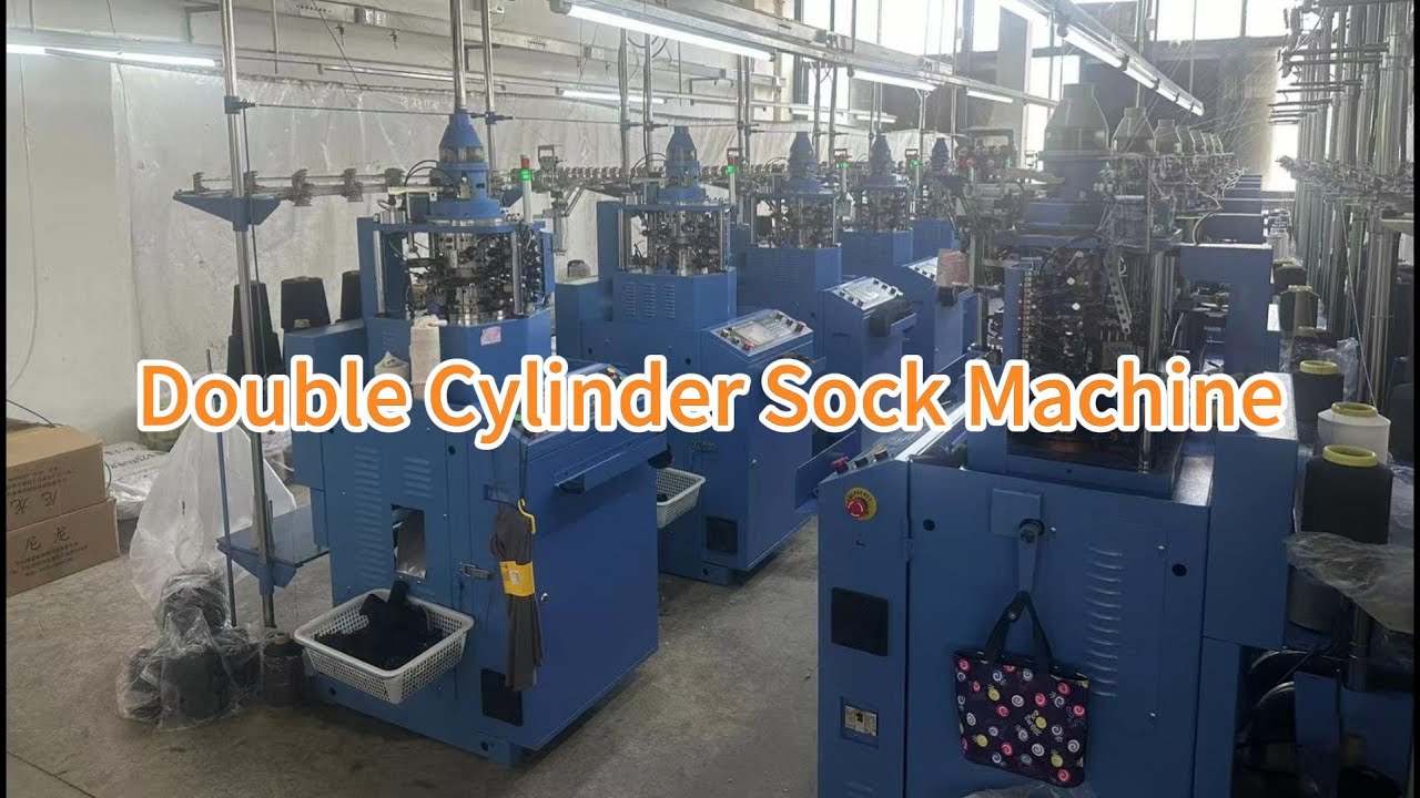 Double Cylinder Sock Machine - YouTube