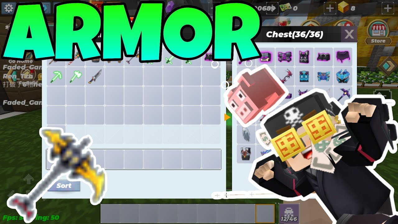 All My Vip Armor Collection in SkyBlock Blockman go - YouTube