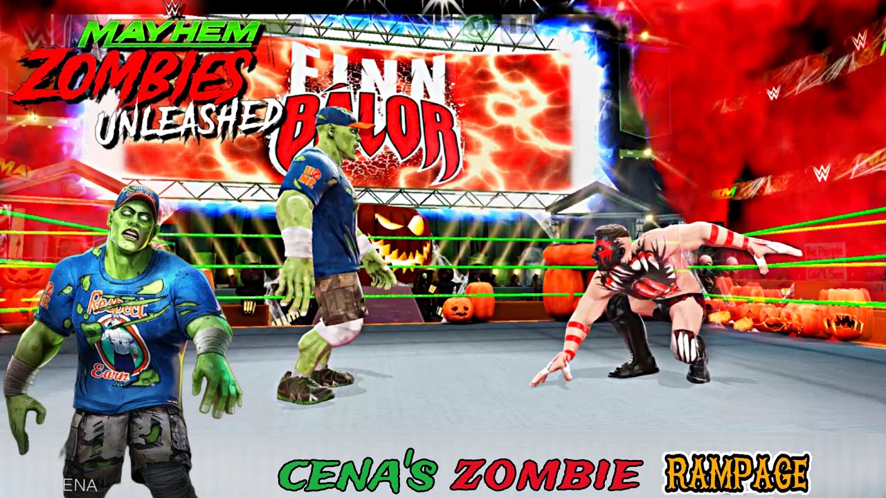 Cena's zombie Rampage WWE MAYHEM zombie Unleashed - YouTube