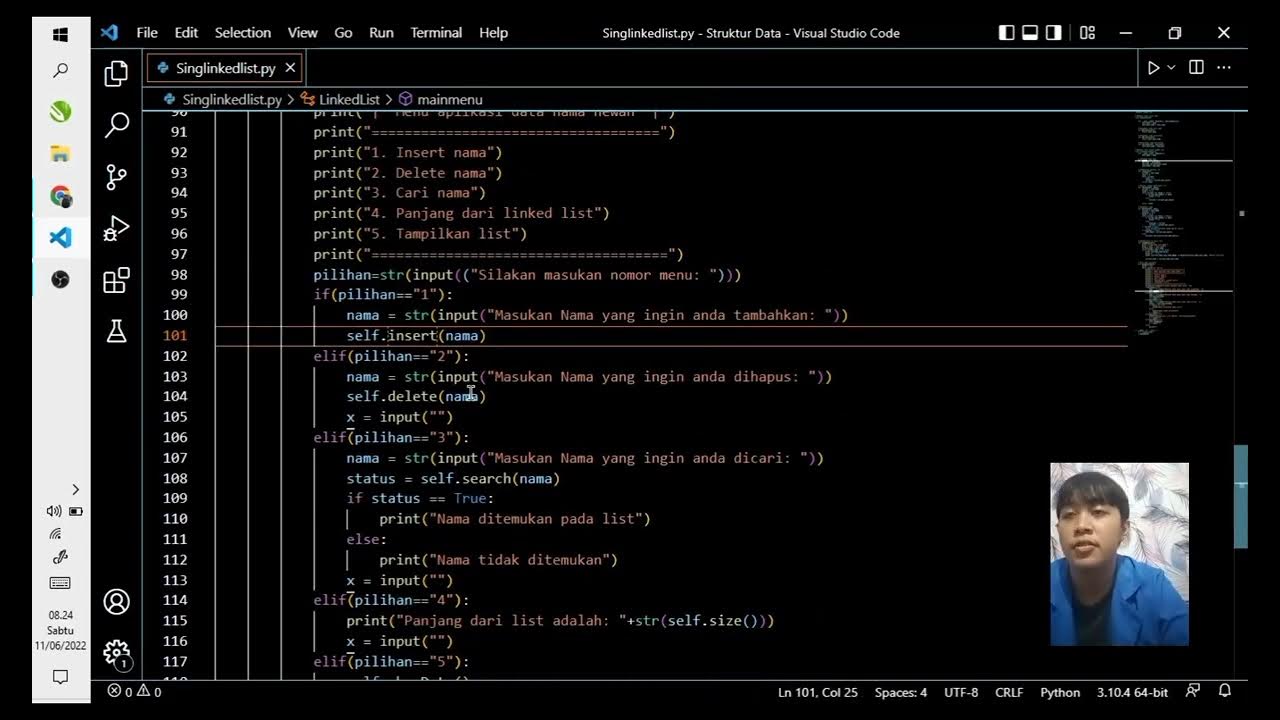 TUGAS STRUKTUR DATA | Linked List | Kelompok 1 - YouTube