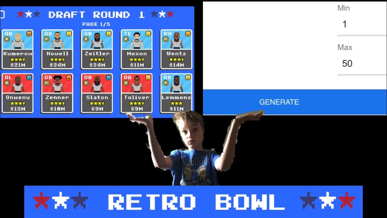 I Created A Retro Bowl Team Using A Random Number Generator And This Is ...