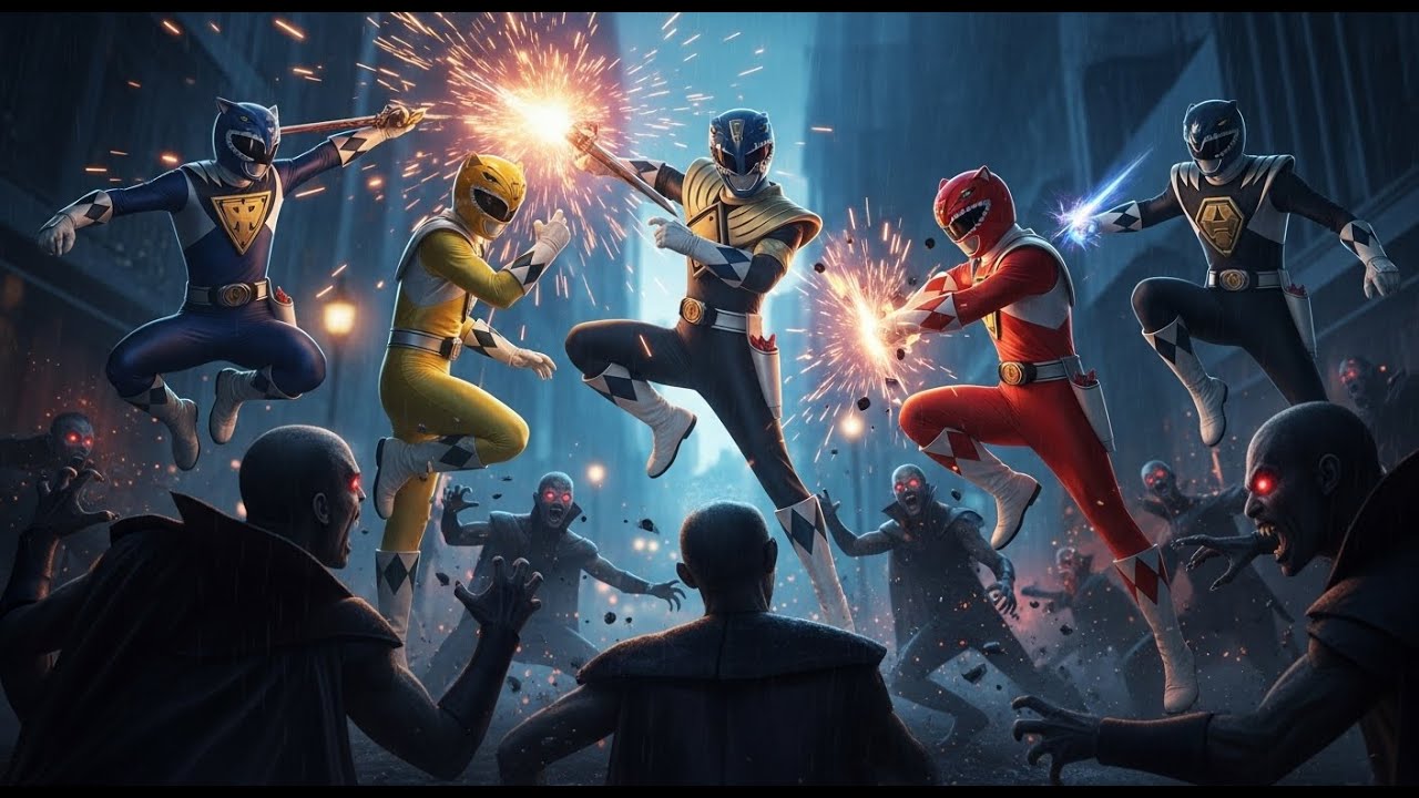 5 Power Rangers Gao Battle Vampires; Bloodstone Tree King. - YouTube