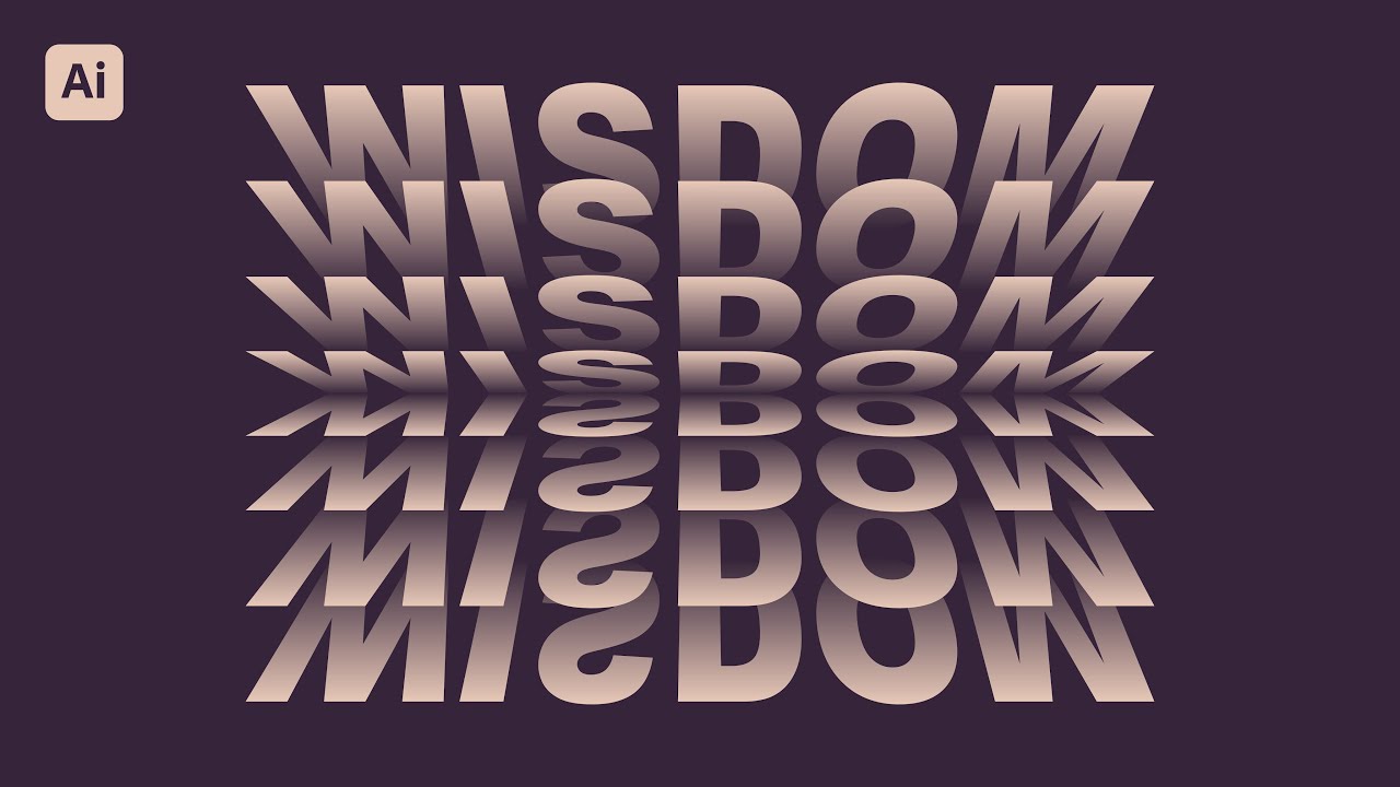 Flip Text Effect for beginners | Adobe Illustrator Tutorial - YouTube