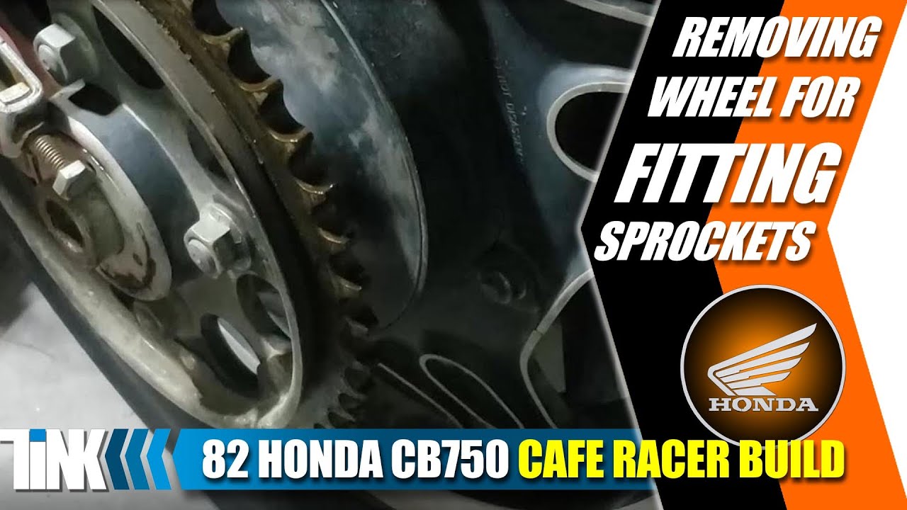 How to remove rear wheel +fit new sprockets Honda CB750 Cafe Racer ...