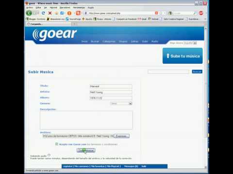 Tutorial Goear - Subir y compartir - YouTube