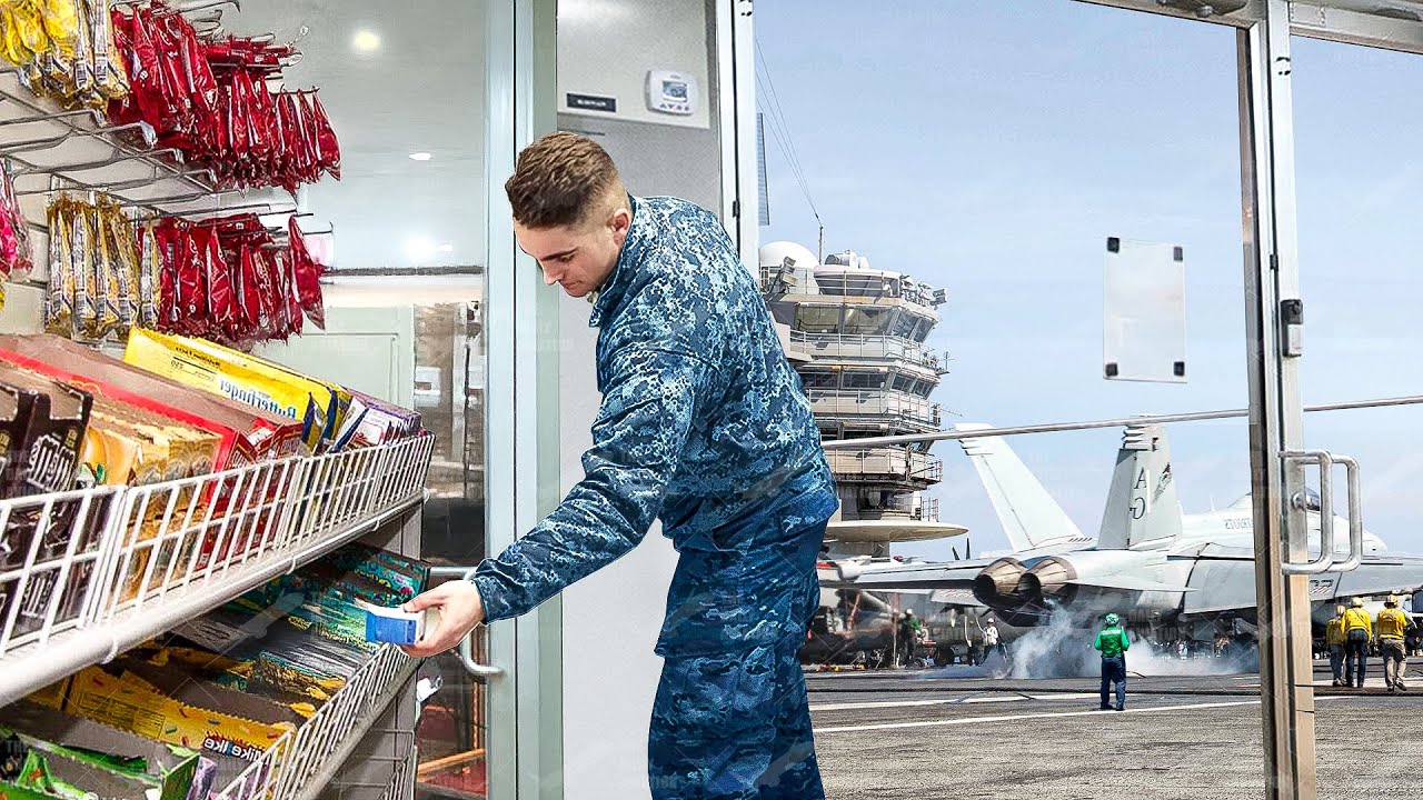 How US Navy Sailors Shop Inside Tiny Grocery Store on a $13 Billion ...
