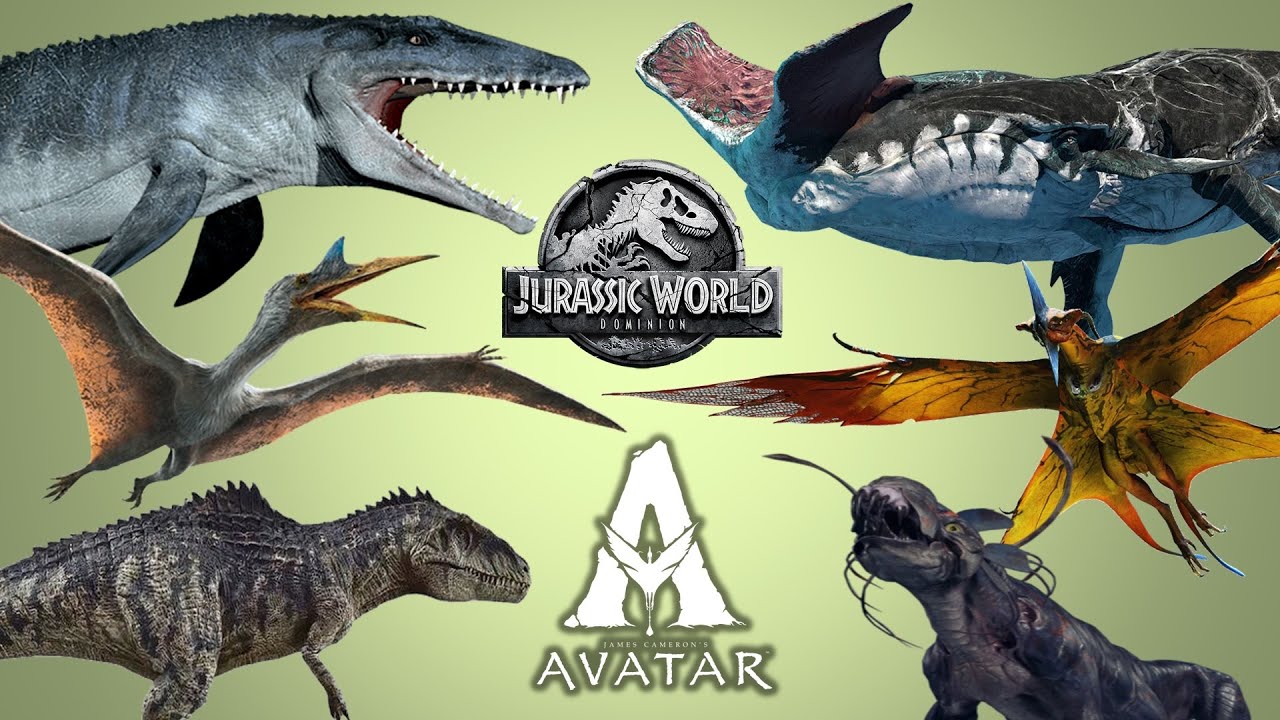 Avatar vs Jurassic World Creatures Size Comparison - YouTube