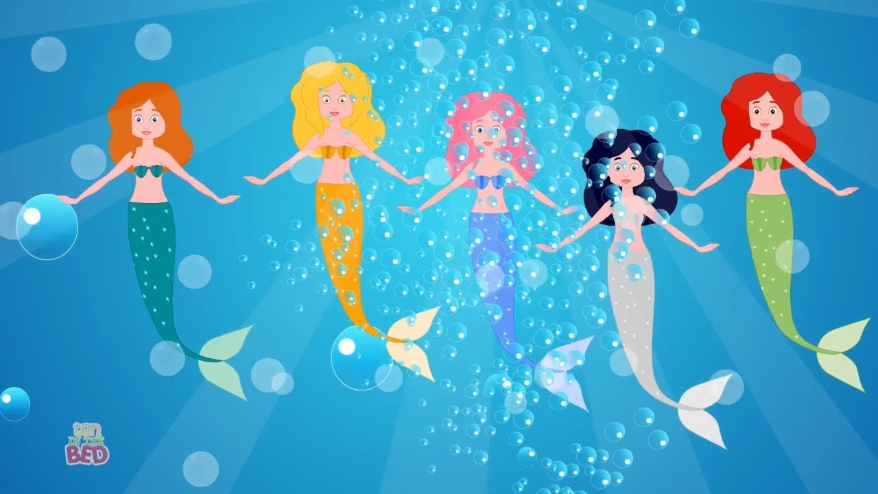 Five Little Mermaids | Nursery Rhymes For Kids | Children Rhyme | Baby ...
