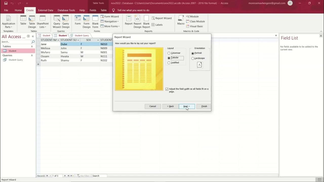 No.6e 2022 O'Level Zimsec Nov Computer Science (creating a report) Microsoft Access - YouTube