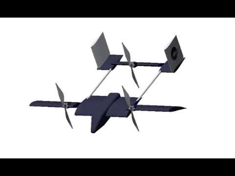 Paparazzi (tilt-rotor UAV) concept of Operations CAE Simulation - YouTube