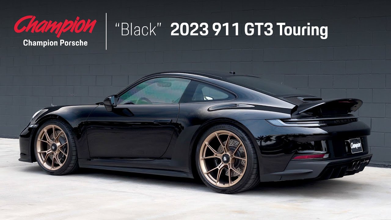 Champion Porsche | 2023 911 GT3 Touring in Black - YouTube