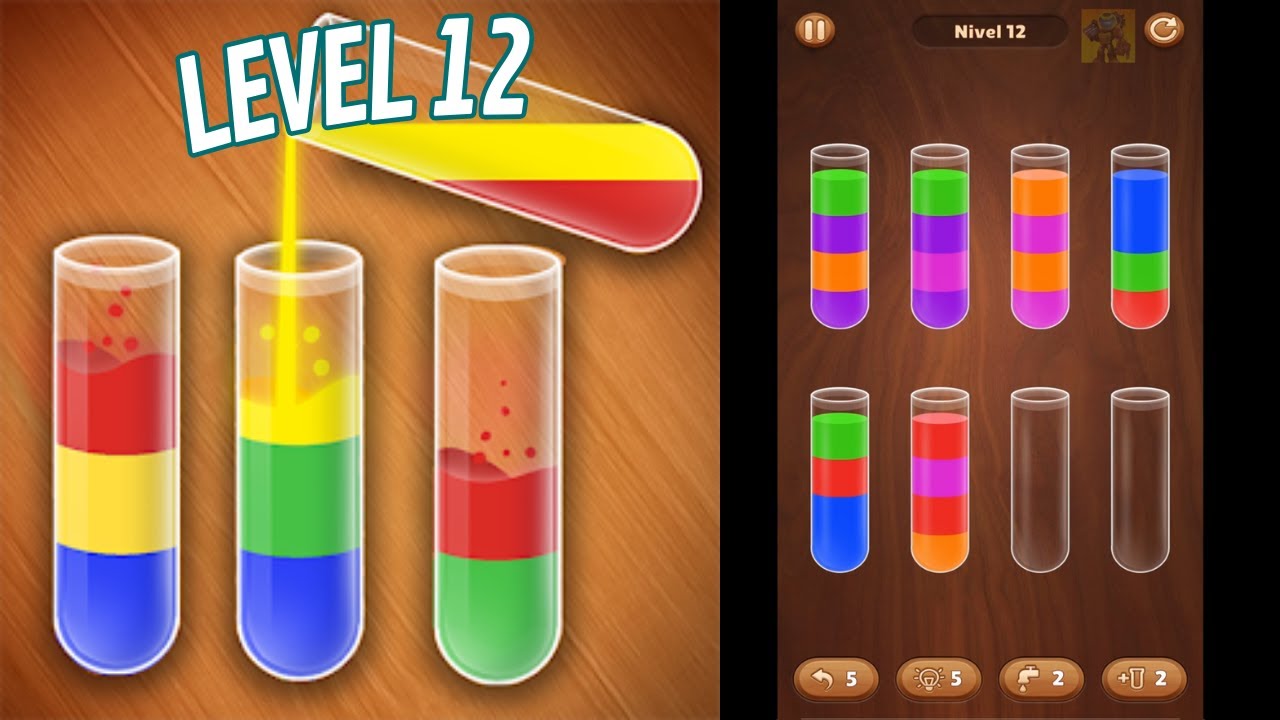 🏅 SORT Color Water 🧪 LEVEL 12 🧪 Gameplay Walkthrough - YouTube