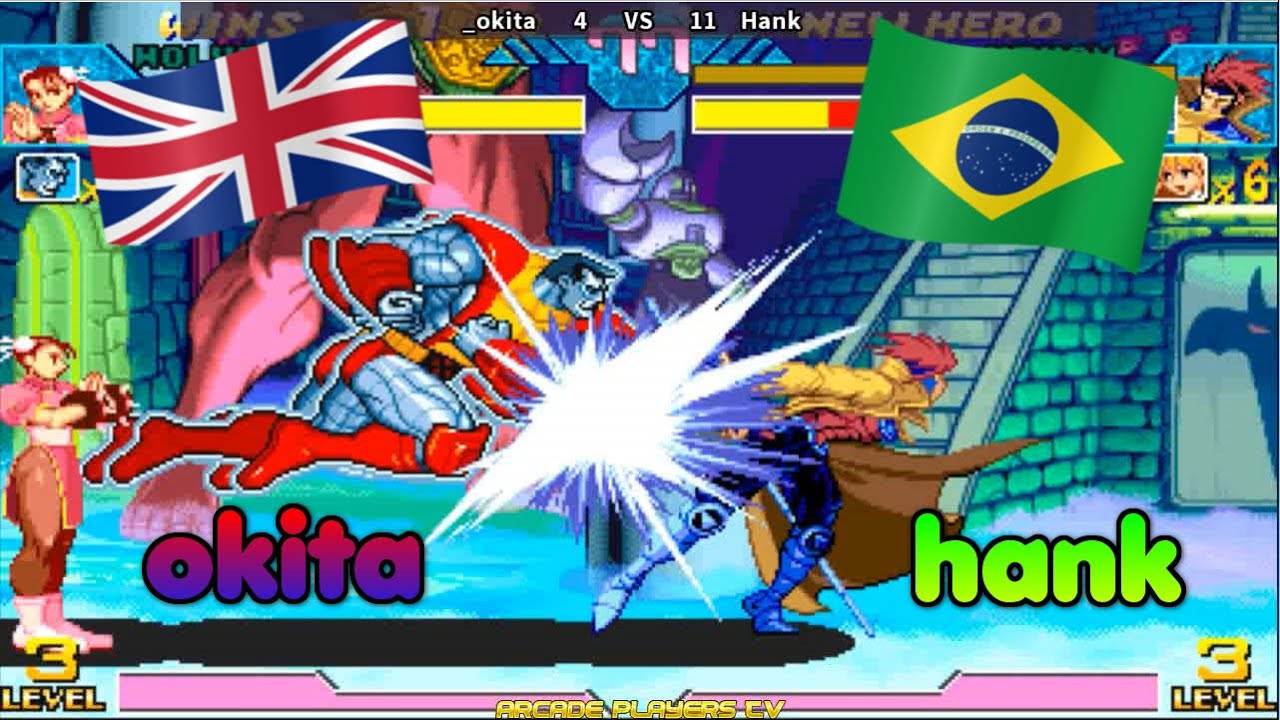 Marvel vs Capcom okita (UK) vs Hank (Brazil) - YouTube