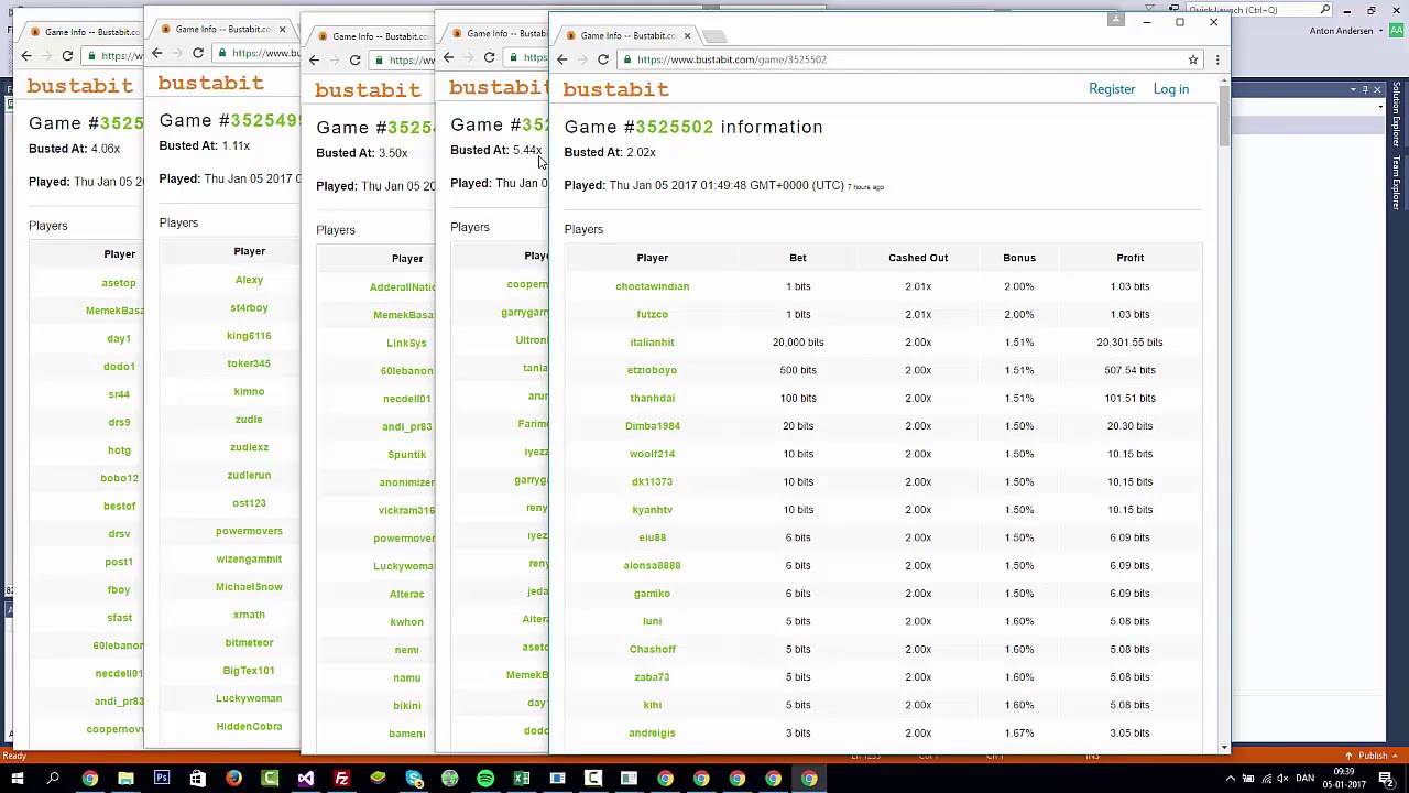 Bustabit Zone Predictor 2018-08-12 - YouTube