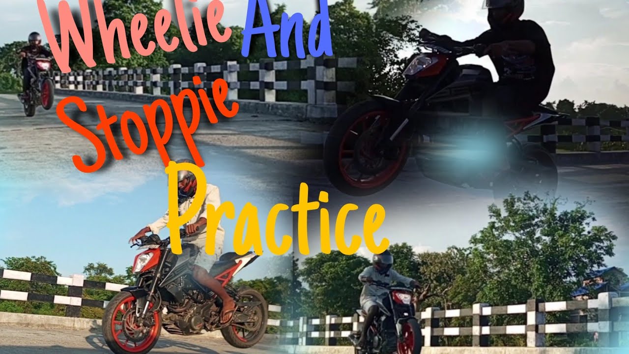 Stunt Practice With Duke 250 ,,,,,.. Wheelie,,, And Stoppie 😇 Noob Version...... 😵 - YouTube