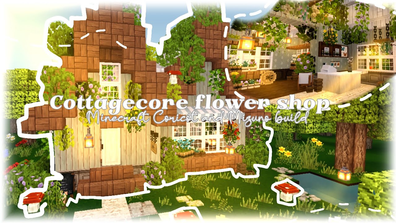 Cottagecore flower shop| Minecraft speed build🌱 - YouTube