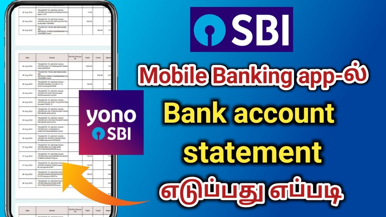 SBI bank account statement eduppathu eppadi | how to download SBI Bank ...