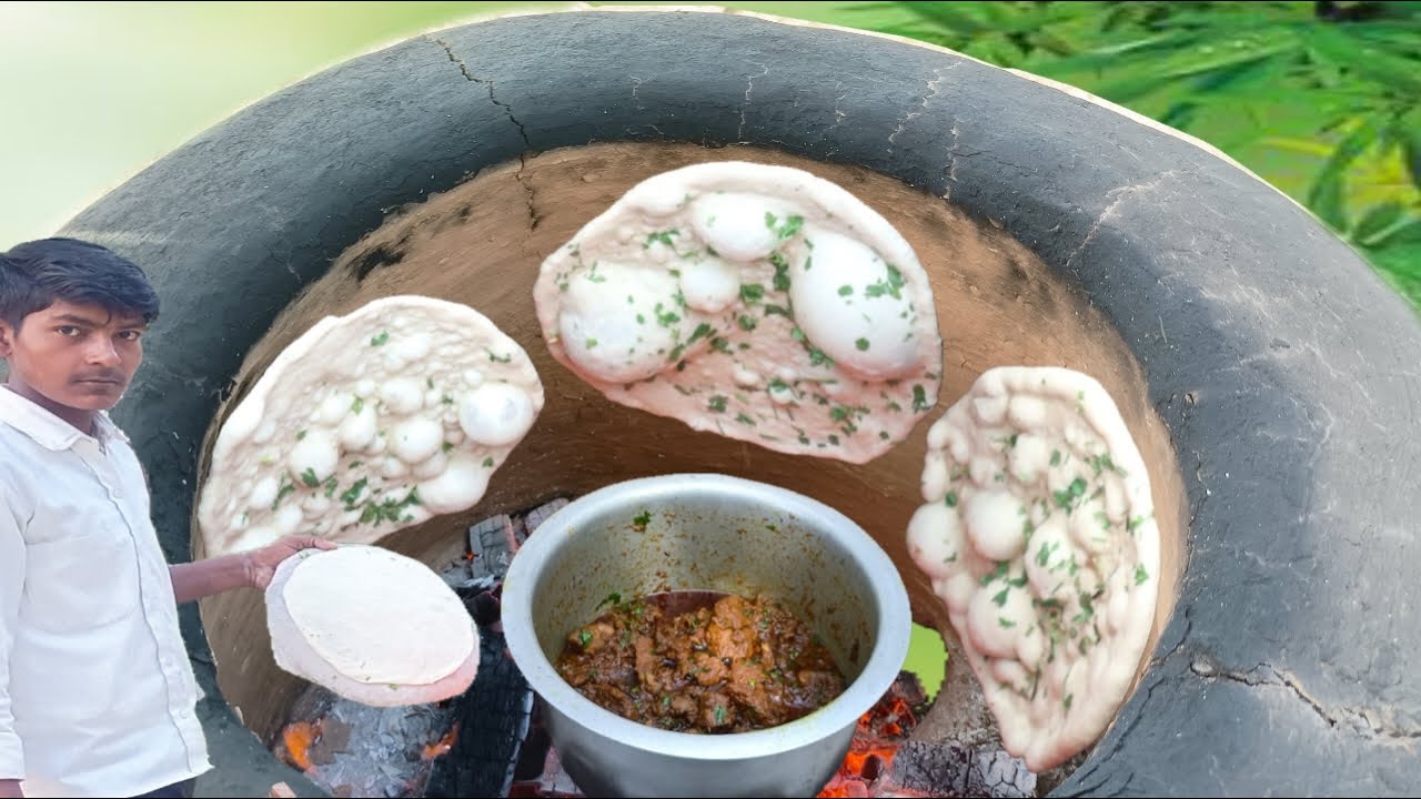 Korma Gost Recip With Special Tandoori Roti||By Village Fiel Food ...