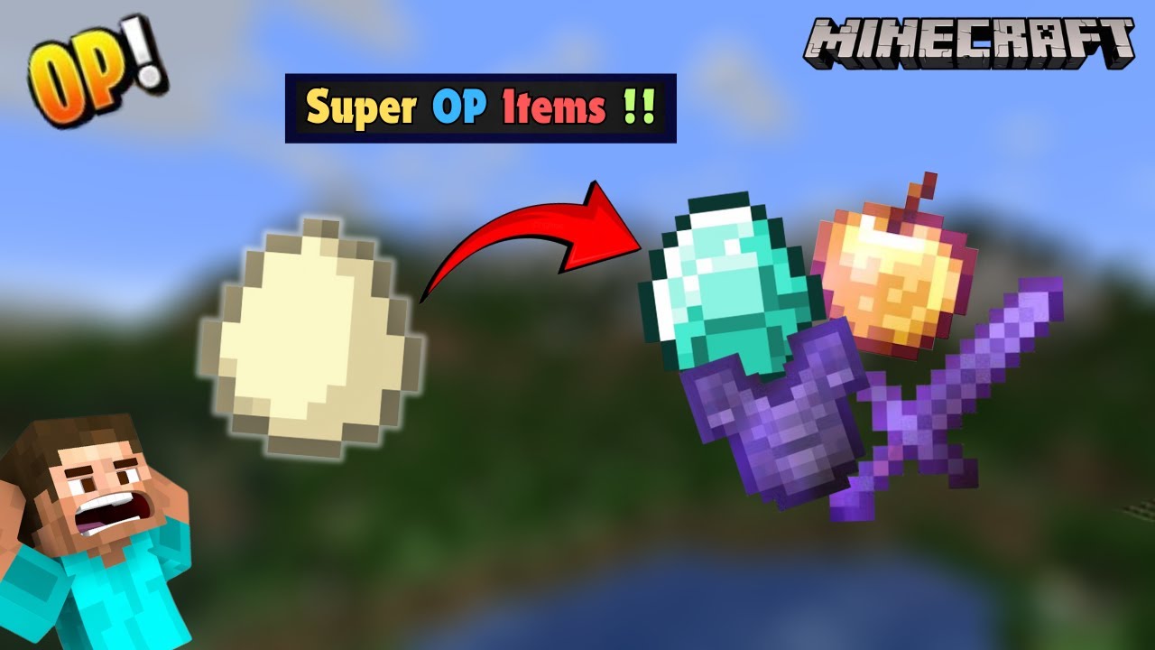 Minecraft But eggs drop OP items - YouTube