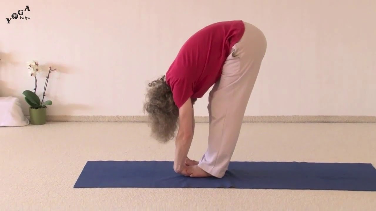 Standing Forward Bend Hand Positions - YouTube