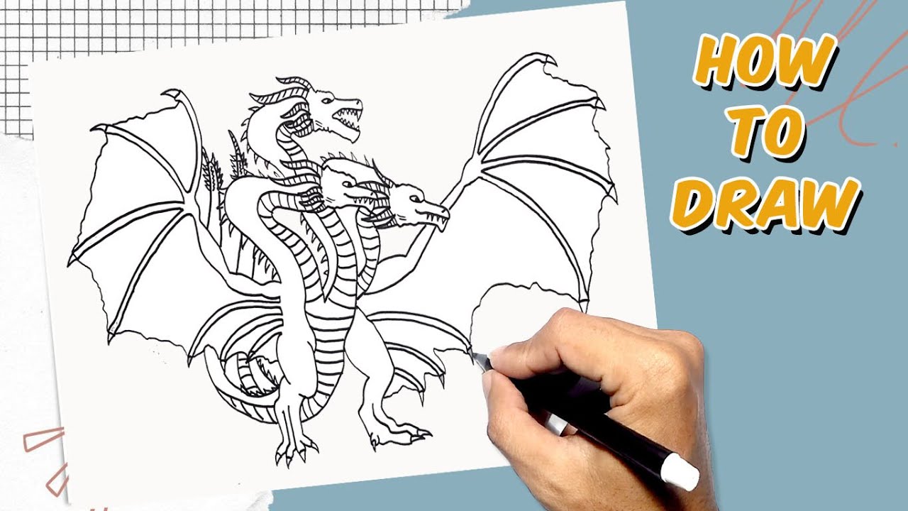 How to Draw King Ghidorah - YouTube