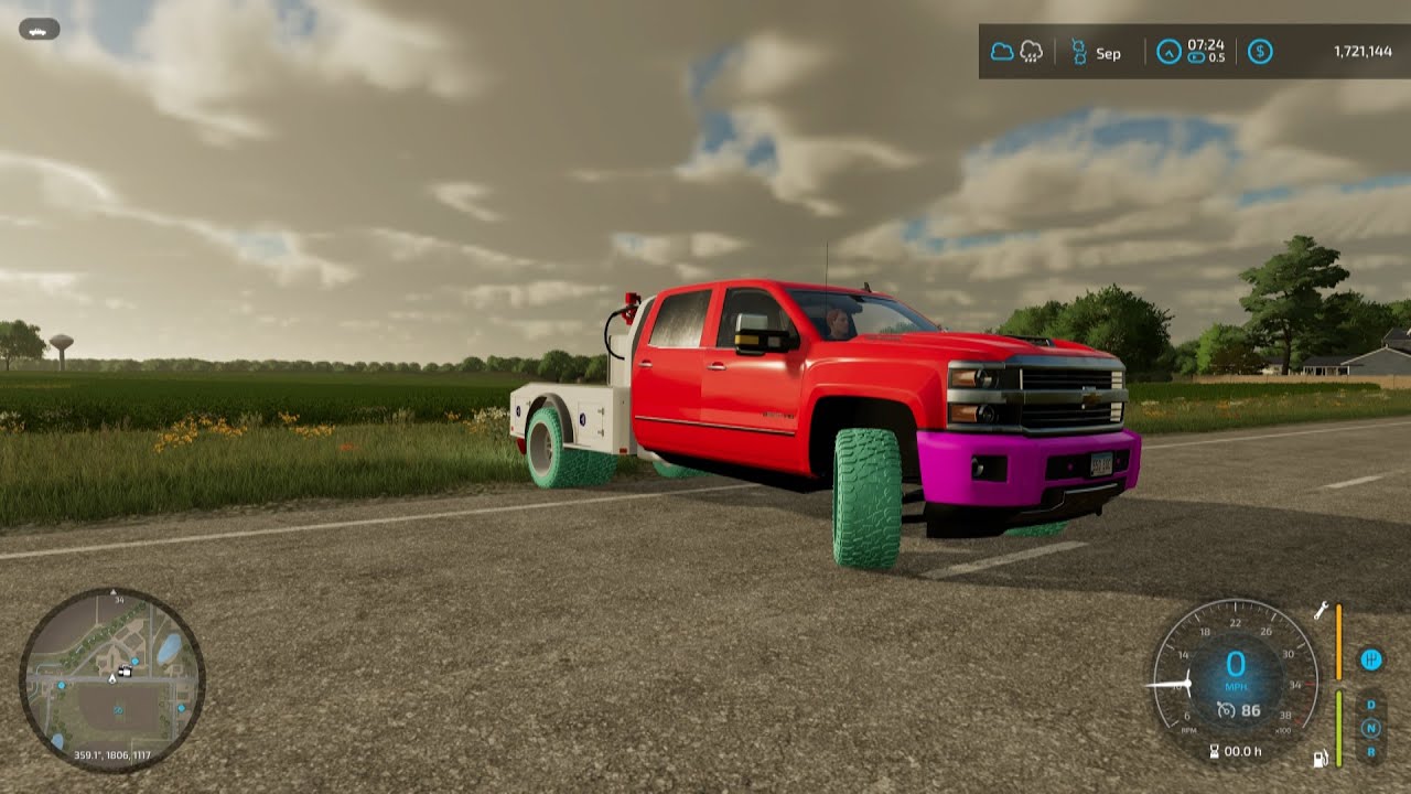 14-18 Chevy 3500 Duramax Flatbed v1.0 FS22 FS22 MOD REVIEW PC 2024 ...