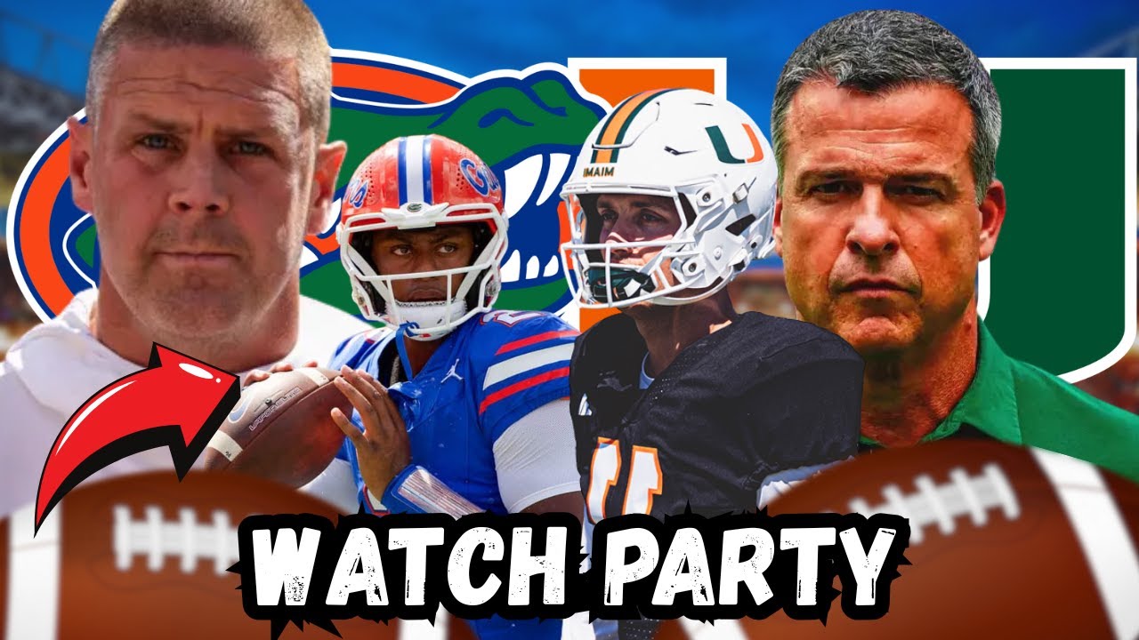 Florida Gators vs Miami Hurricanes LIVE Watch Party - YouTube