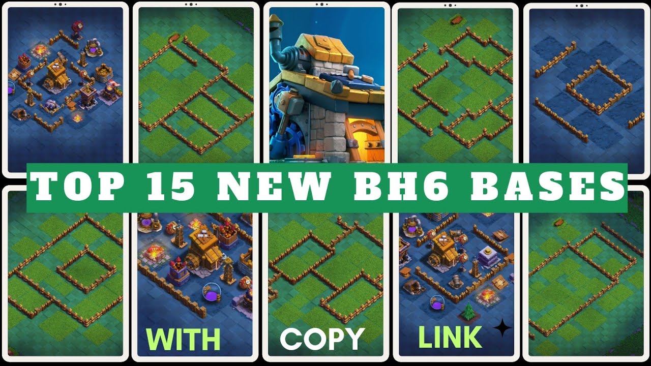 Top 15 Best Bh6 (Builder Hall 6) Bases Link 2023 | NEW Bh6 Trophy Bases ...