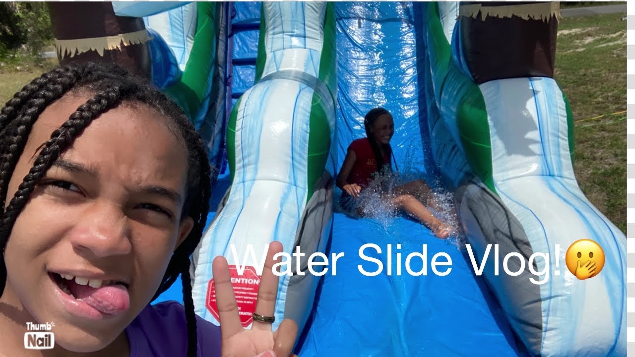 Water slide vlog!! - YouTube