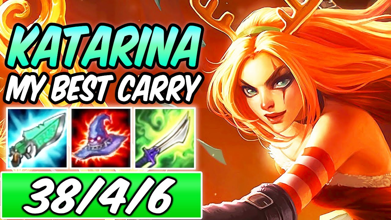 *38 KILLS* HOW TO DESTROY YOUR ENEMIES WITH KATARINA MID | Best Build ...