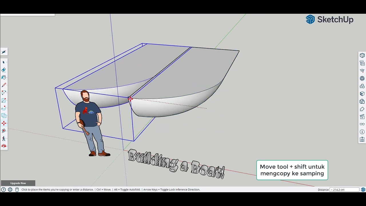 Sketchup - building a simple boat - YouTube