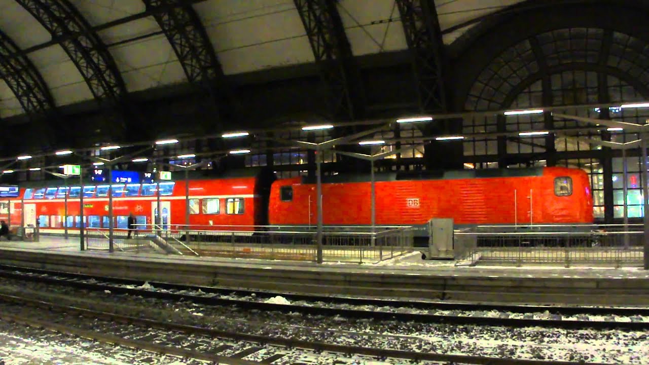 Bombardier bilevel rail car + DR Class 243 with motor sound by ...