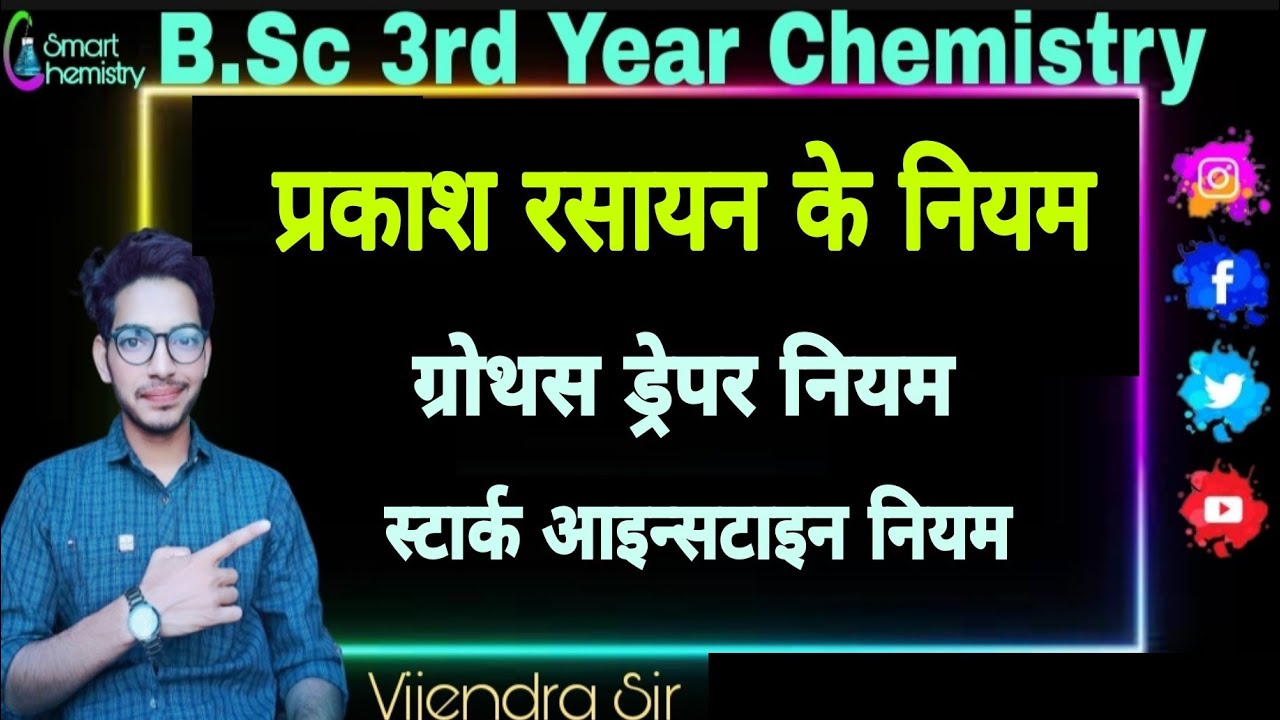 Law Of Photochemistry|02|Grotthuss-Draper|Stark Einstein law|Unit-4|B ...
