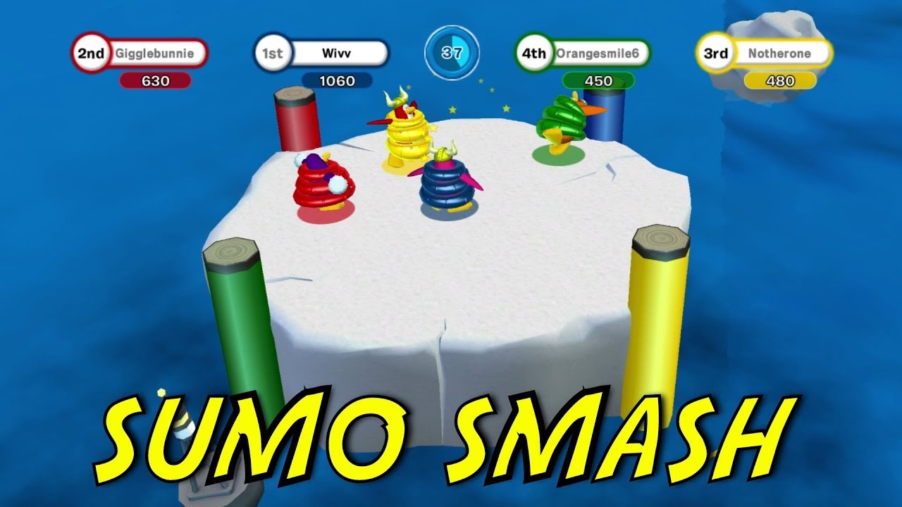 Club Penguin: Game Day (Wii) Sumo Smash - YouTube