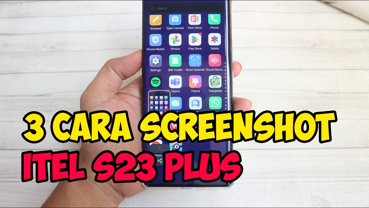 3 cara screenshot hp itel s23 plus - YouTube