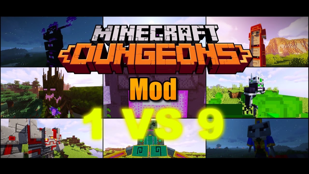 Minecraft Dungeons Mod: All Bosses At (ONCE) - YouTube