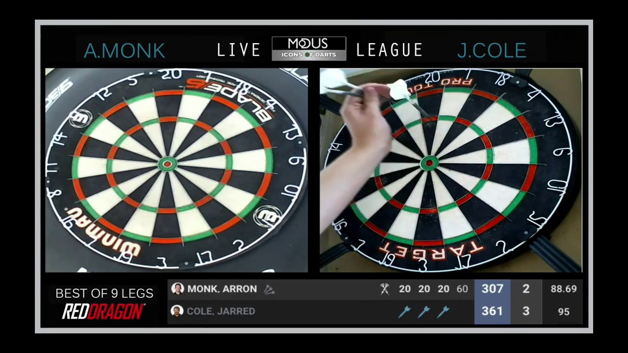 Aaron Monk vs Jarred Cole - Modus Icons of Darts [Week 4, Day 6] - YouTube