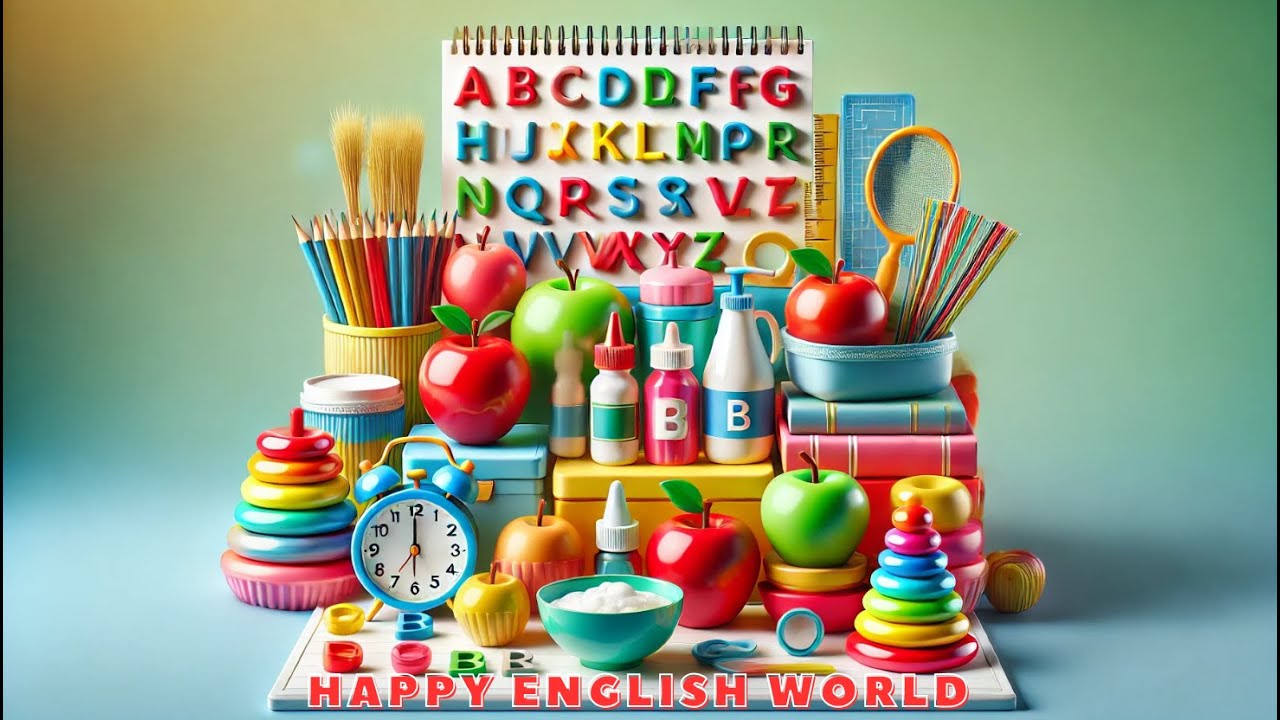 Learn Alphabet A-Z Through HOUSEHOLD ITEMS Like a Pro | Happy English ...
