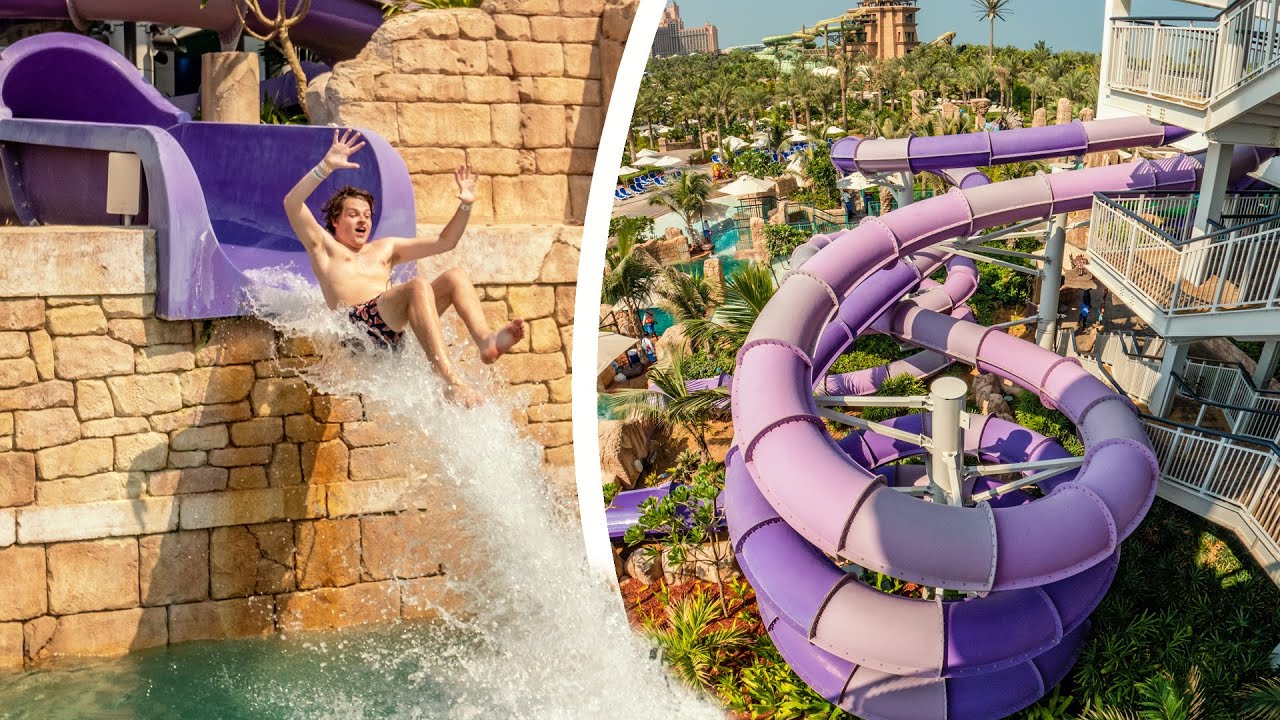 Vortex Drop Slides at Aquaventure Water Park in Dubai - YouTube