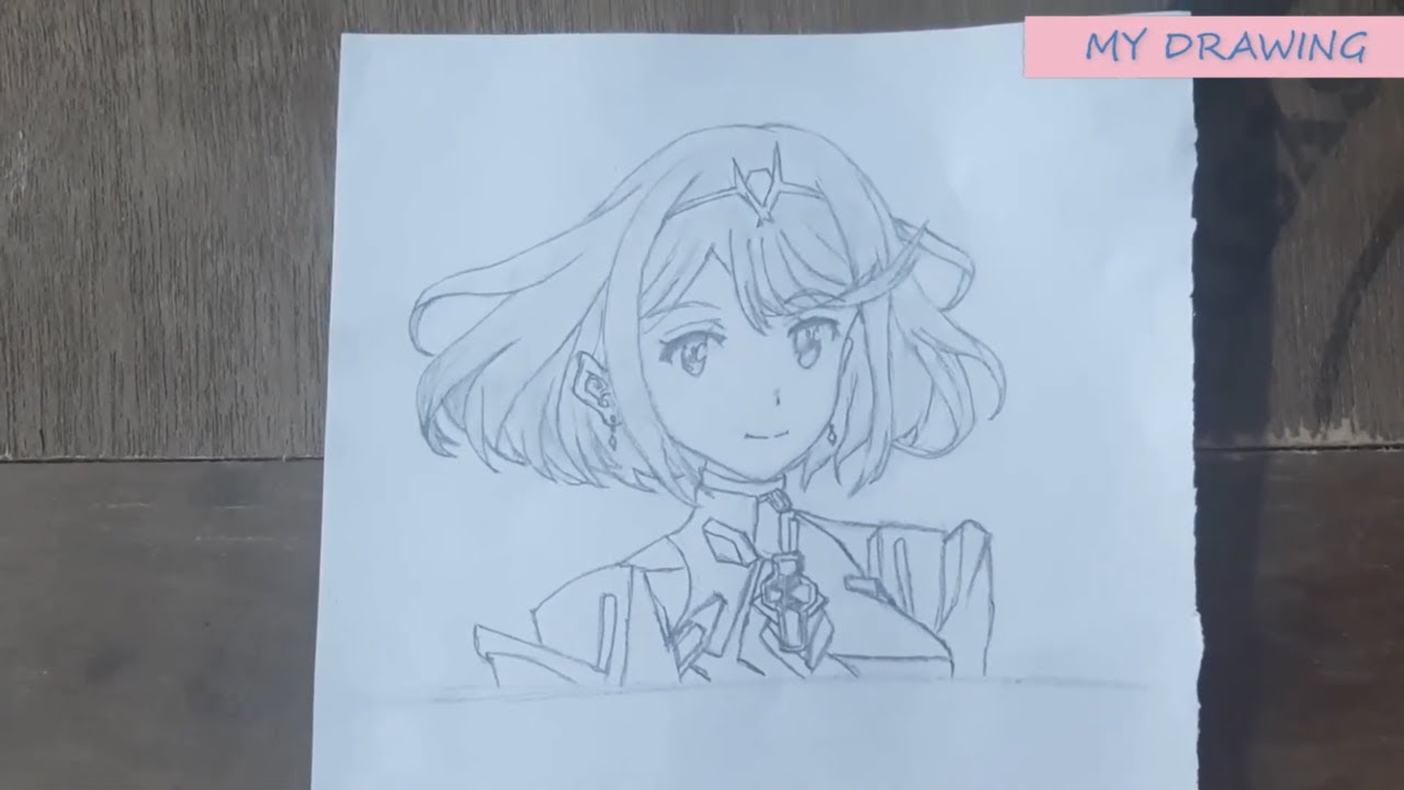 Newbie's attempt at drawing Pyra from Xenoblade #anime #drawing #art # ...