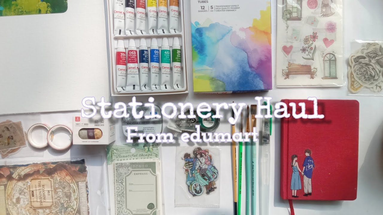 stationery Haul from edumart | malappuram edumart | Malayalam | Li Sha ...