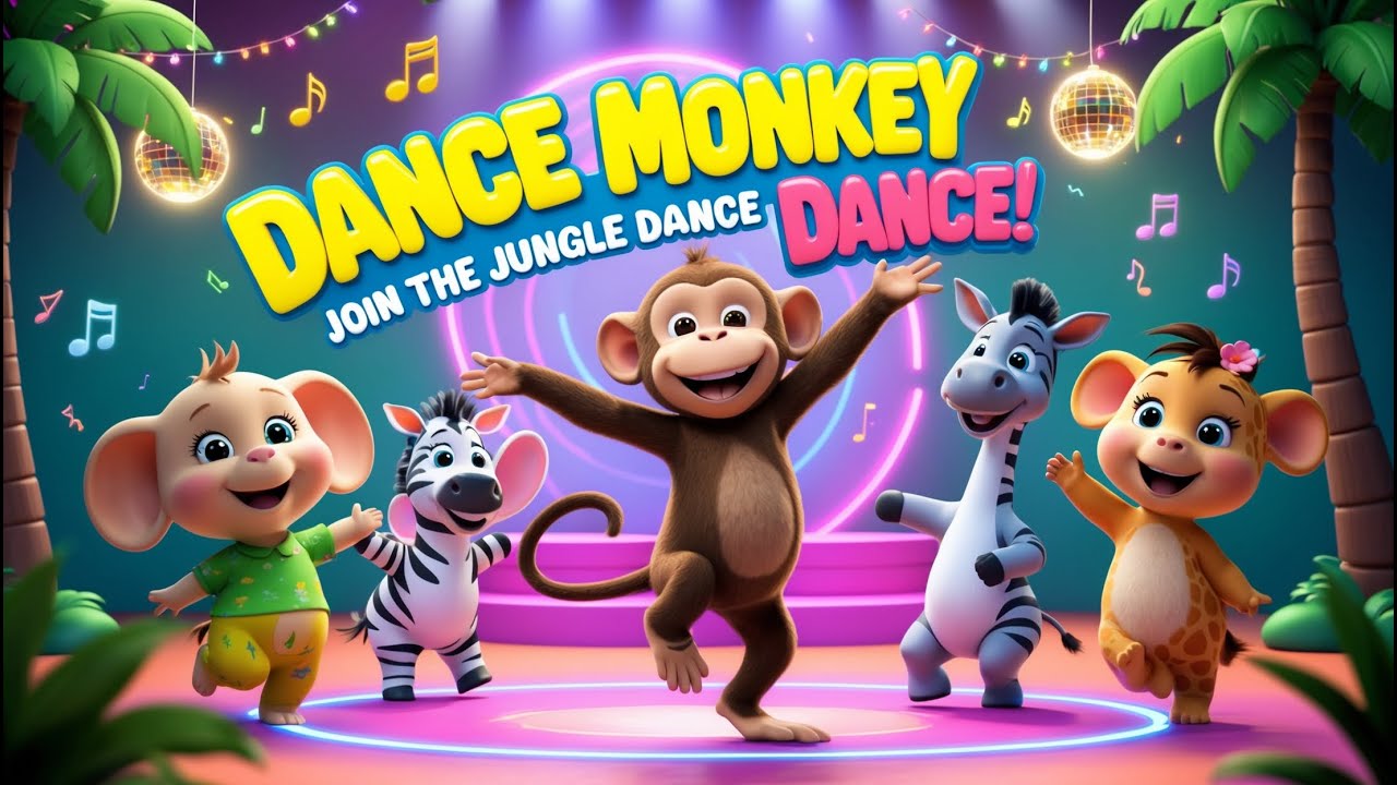 🎶🐵 Dance Monkey Dance! | Fun Animal Dance Party Song for Kids 💃🦘 Swing ...