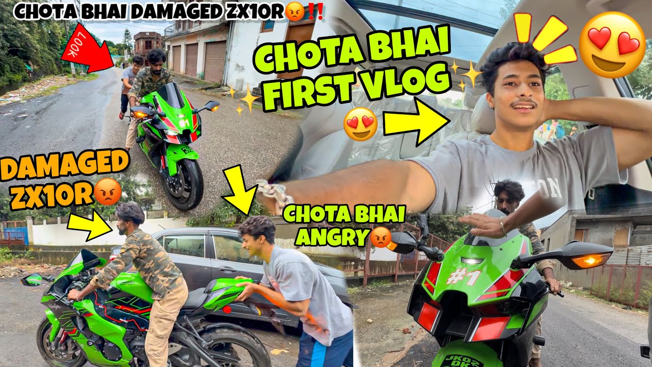 First Vlog of Chota bhai😍 finally | Chota bhai ne ki Zx10r Kharab🥺💔 ...