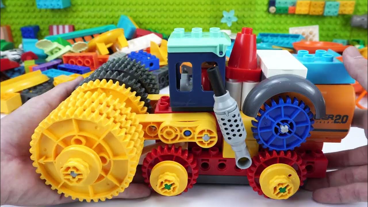 Satisfy Building Blocks Science DIY Building Large Road Roller ASMR - YouTube