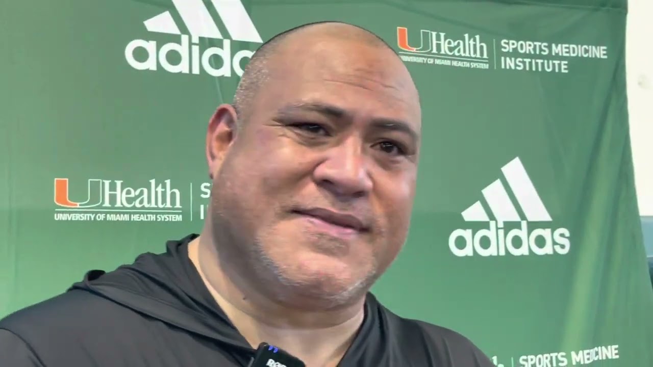 Miami Hurricanes Defensive Line Coach Joe Salave'a March 24, 2022 - YouTube