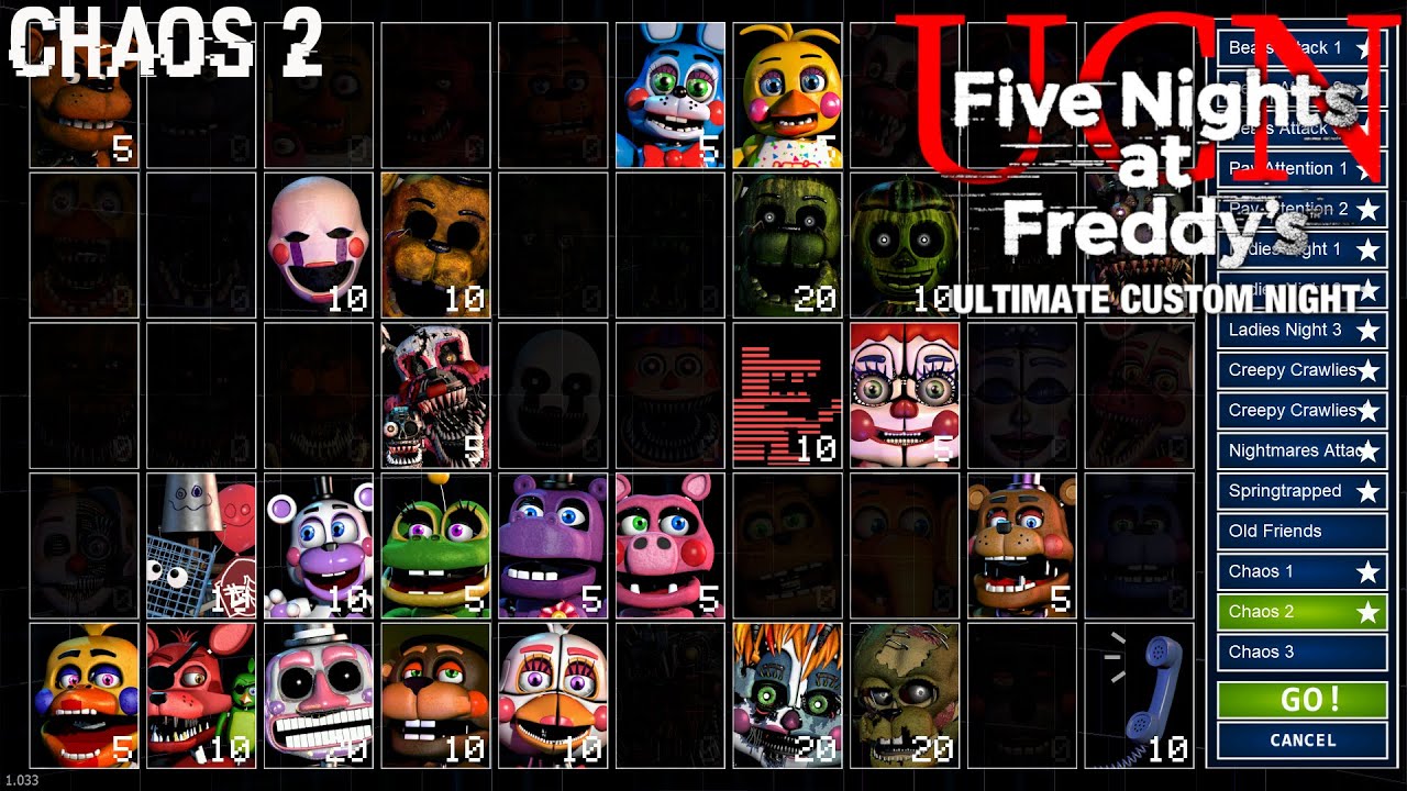FNaF Ultimate Custom Night - Chaos 2 - YouTube