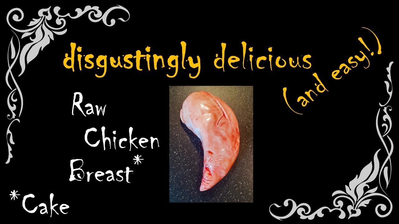 How to make a raw chicken breast cake (easy) - YouTube