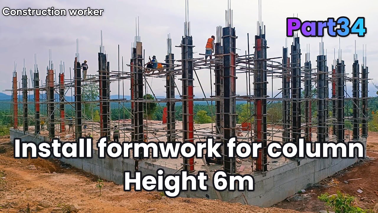 Install formwork for column Ep34 #construction #design #home #house # ...