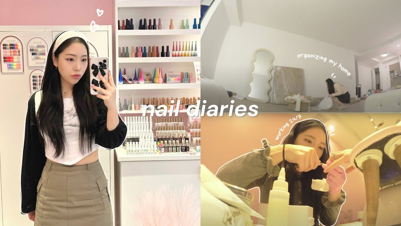 nail diaries ‎♡‧₊˚ (life of a nyc nail salon owner, productivity, cute ...