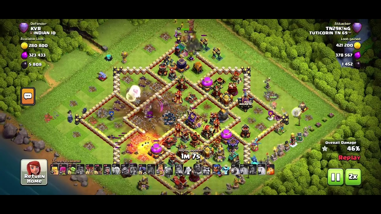 Fireball warden attack Coc #coc #clashofclans #tn29 - YouTube